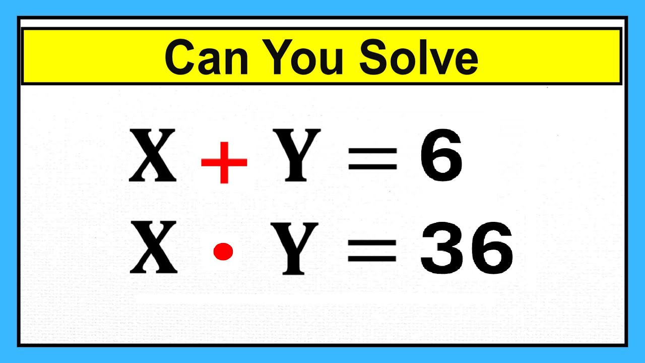 Nice Algebra Math Simplification | Find the Value of X and Y - YouTube