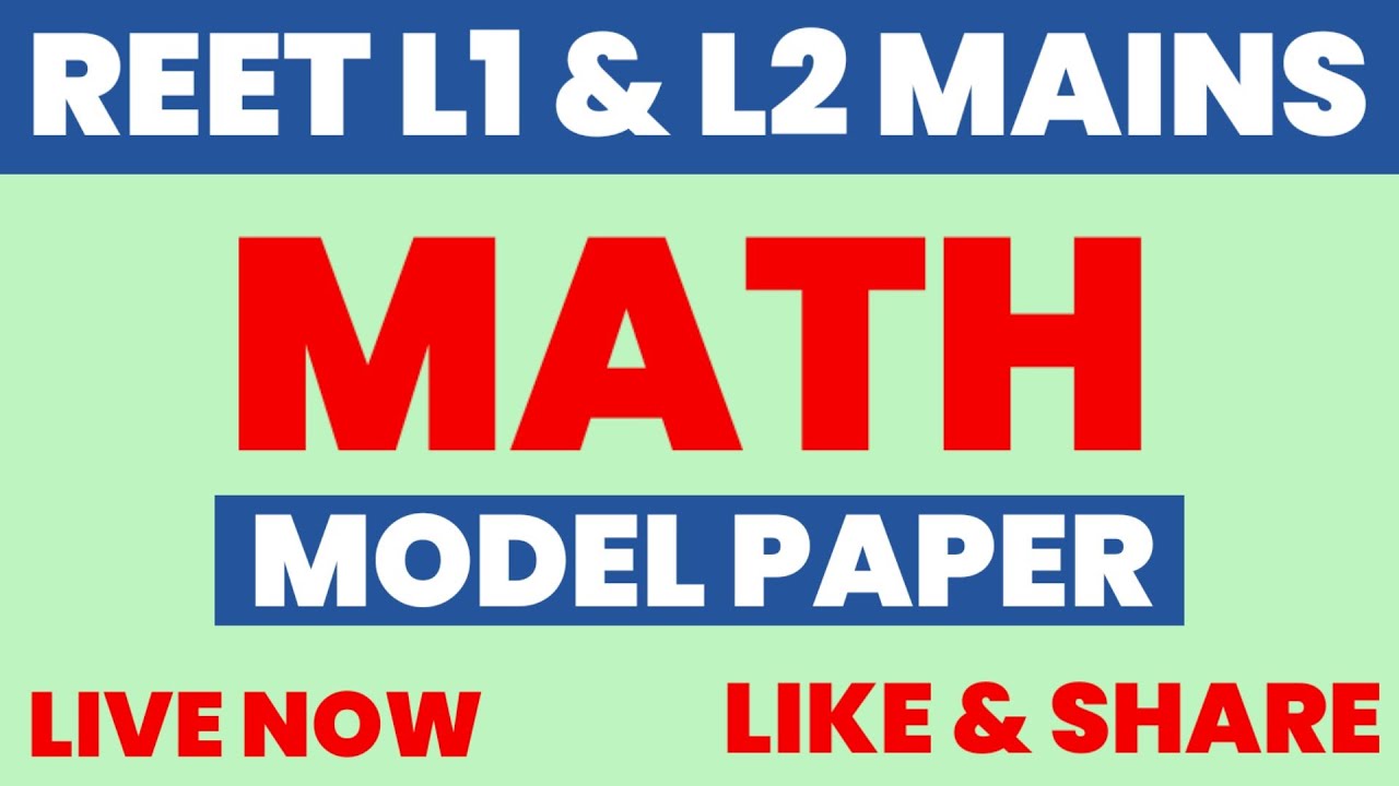 REET Mains Maths (level 1 & level 2) | REET 3rd Grade Maths | REET ...