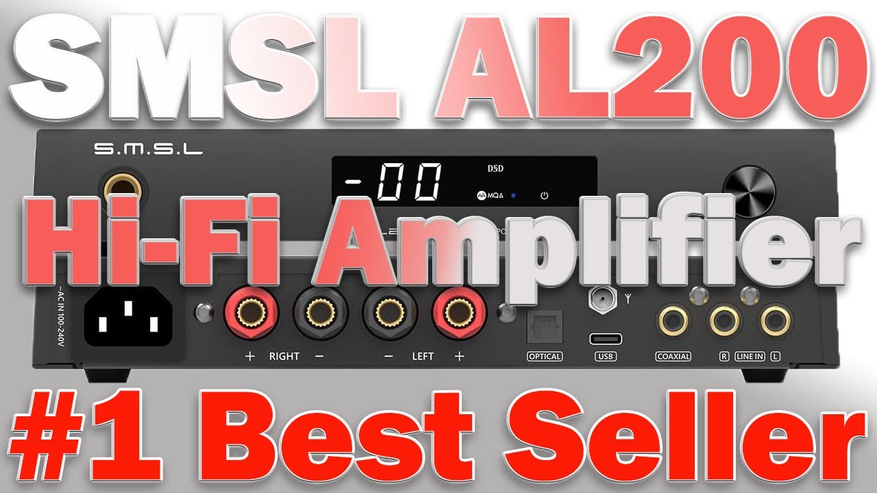 SMSL AL200 Hi Fi Amplifier MA5332MS Stereo D-Class Amplifier Chip ...