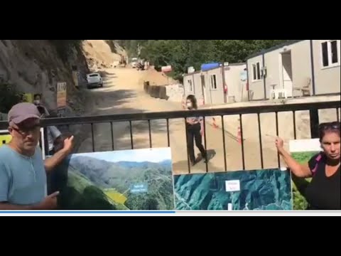 İkizdere cengiz inşaatın demir kapısında eylem anı