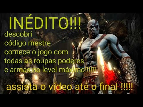 Código mestre do GOD OF WAR 1 e 2 desbloqueie tudo no level máximo ...