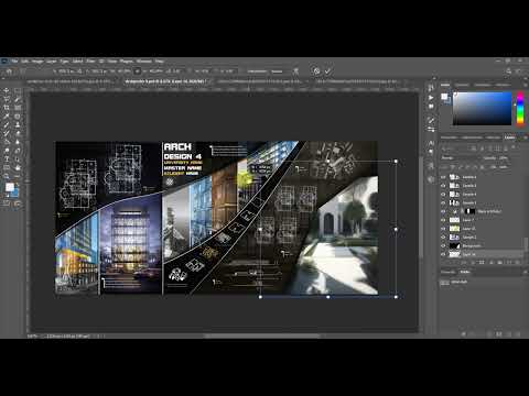 architecture poster template PSD (Architecture Presentation Sheet) - Num9