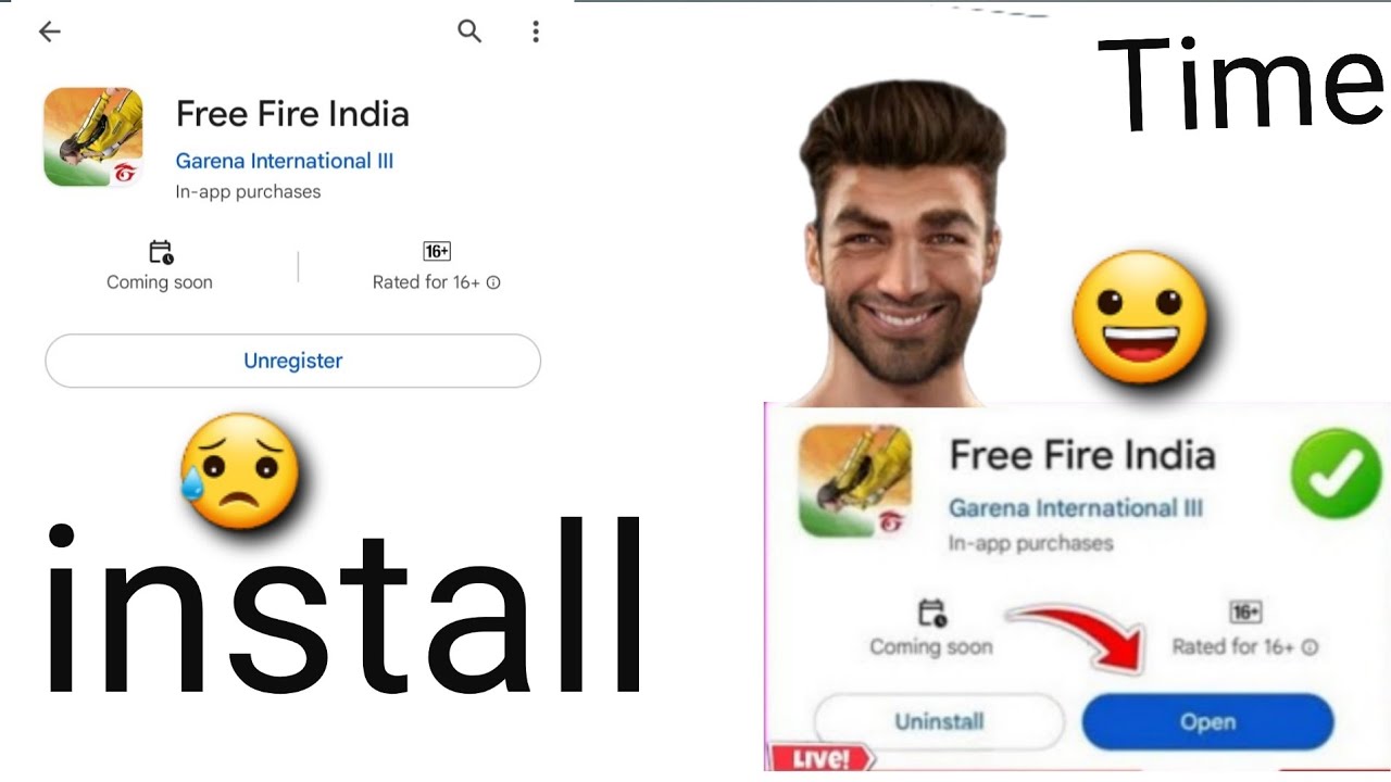 free fire india download kaise karen ?😀 free fire India ka install time ...