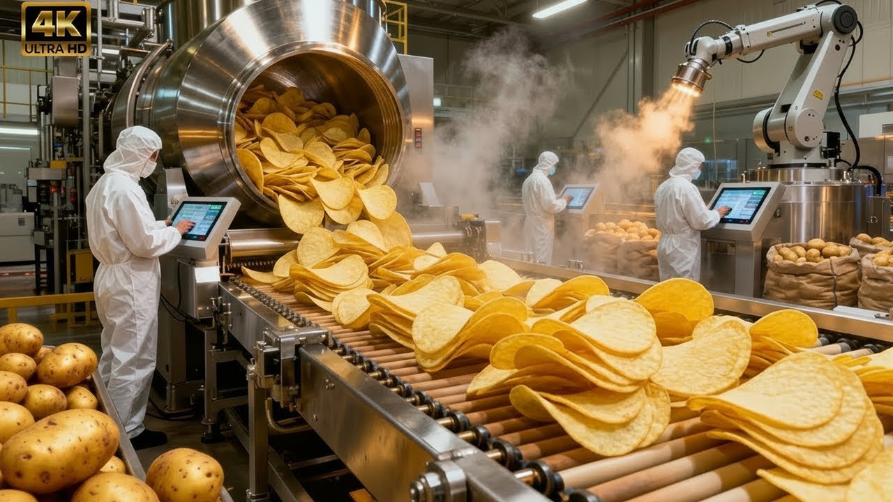 Inside a Modern Potato Chip Factory From Whole Potatoes to Crunchy ...