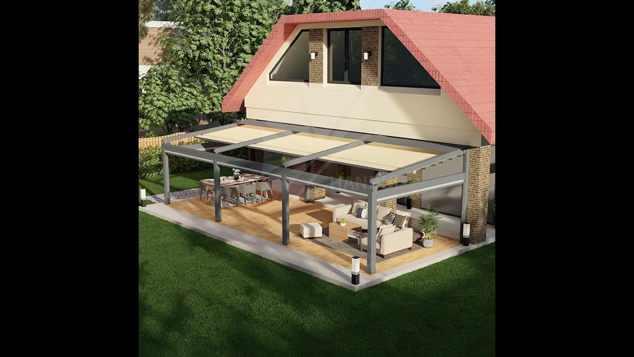 personalized automated pvc roof top canopy with led and side curtains ...