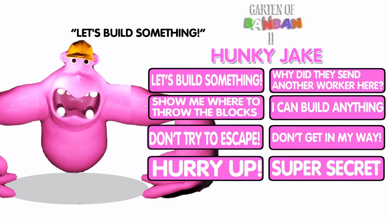 Garten of Banban 4 - HUNKY JAKE’s SECRET VOICELINES - YouTube