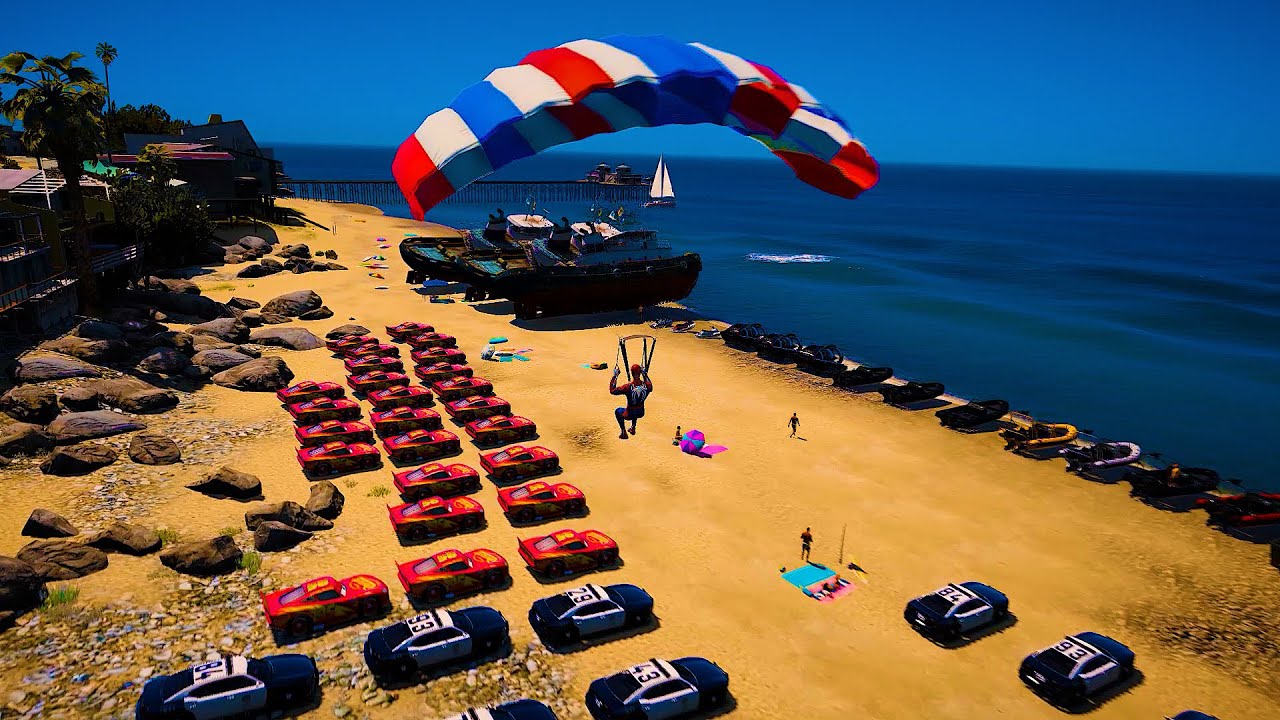 Gta V Epic Challenge Spiderman With Helicopters a Cutter yacht Scooter ...