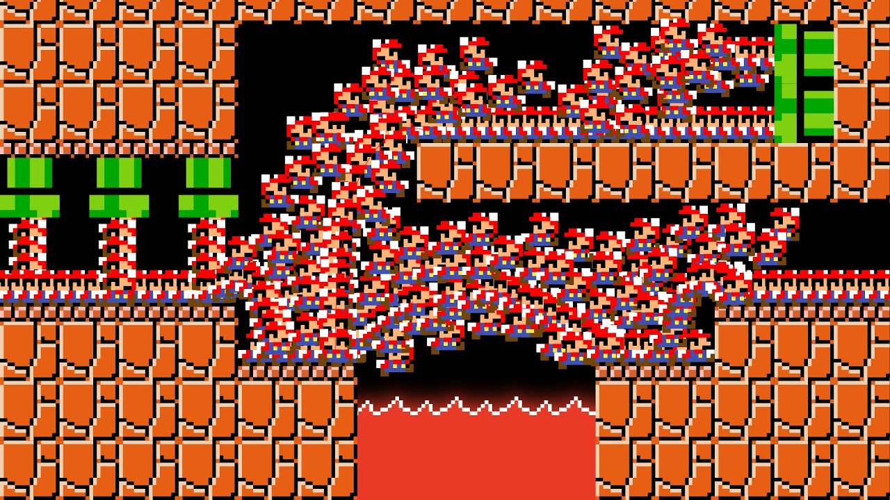 If 9999 Mario's Tiny Mario March Madness in Super Mario Bros. - YouTube