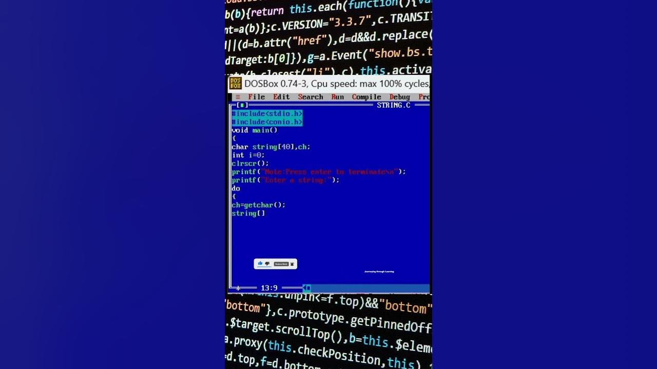 C Program To Read A String Using Getchar Short Programming Clanguage Cprogram Youtube