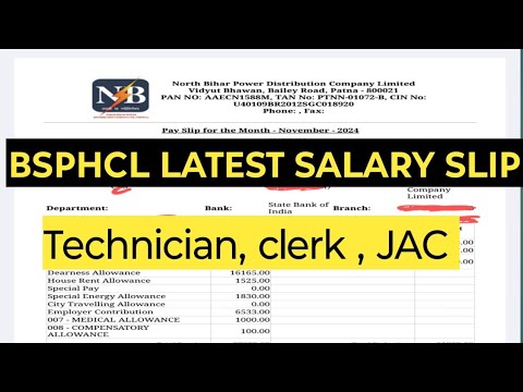 BSPHCL LATEST SALARY SLIP AFTER 53% DA - YouTube