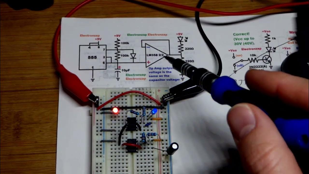 Short Alternating Fading LEDs Using 555 Timing Capacitor And Op Amp ...