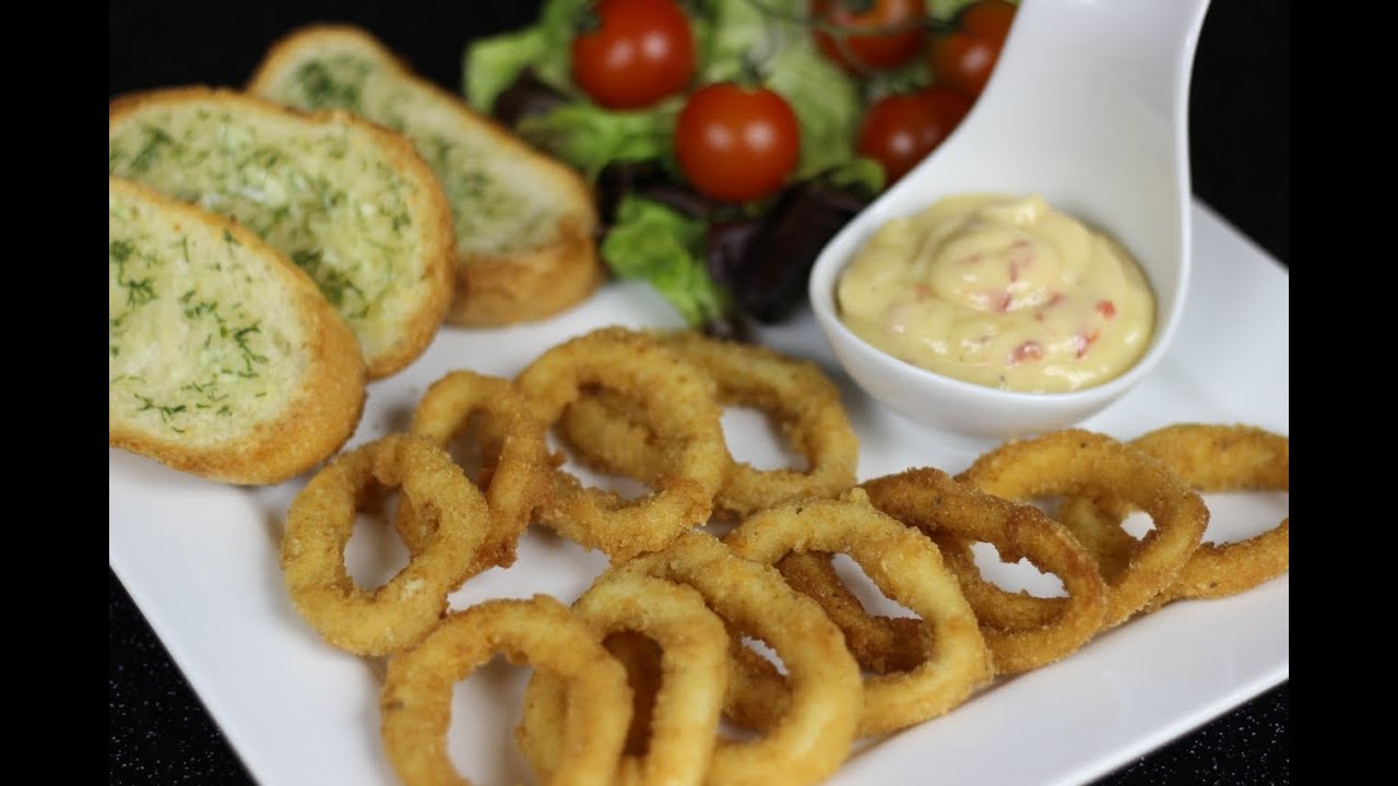 Przepis na: Kalmary panierowane w krążkach - YouTube