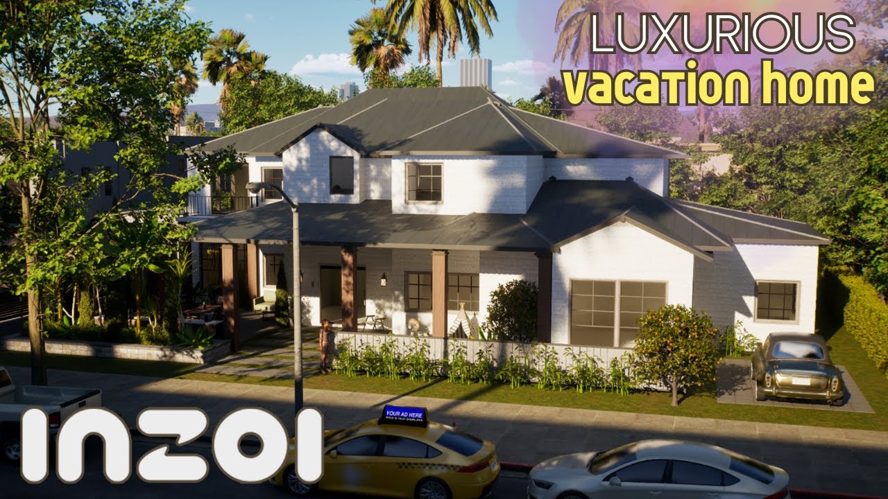 inZOI | Building a Luxurious Vacation Villa | EXTERIOR | speed build ...