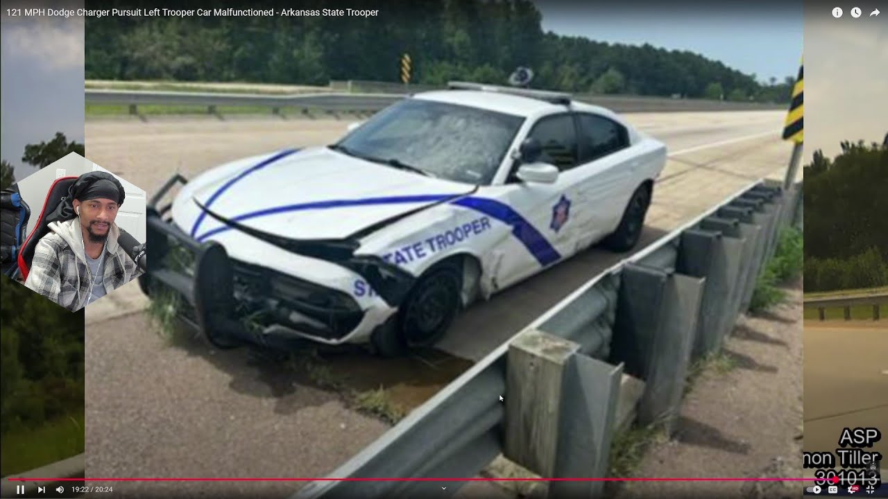 121 MPH Dodge Charger Pursuit DESTROYED Troopers Car ASP * REACTION ...