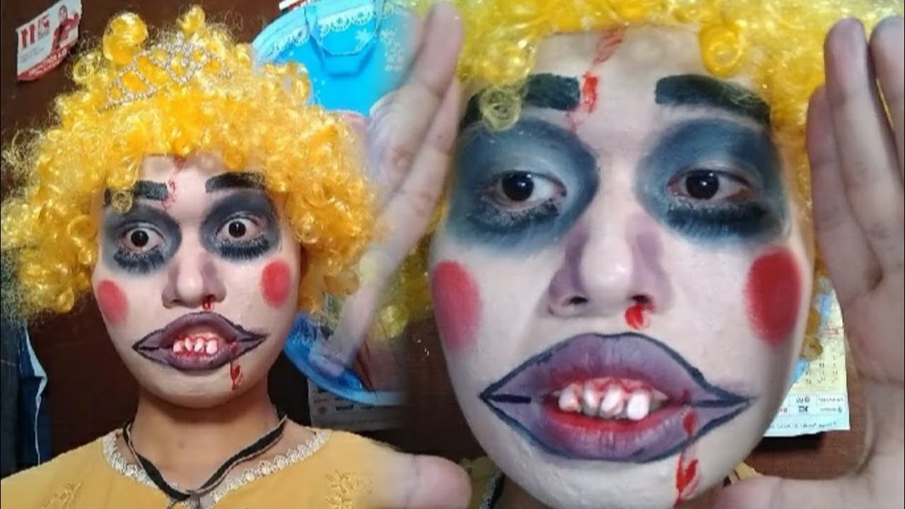 TUTORIAL MAKE UP ALA BADUT PSIK0P4T - YouTube