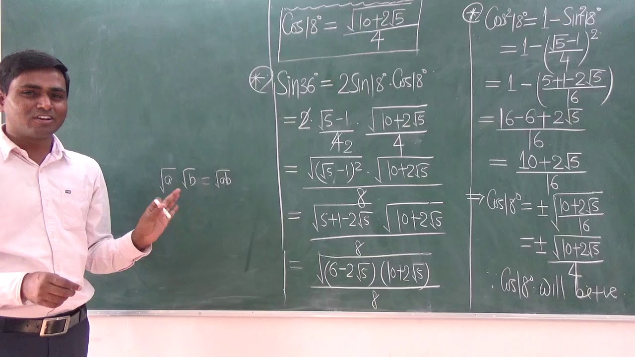 [25] Value of Sin36° | Cos18°| Cos36 | Sin54°| Sin72° [Multiple Angle ...