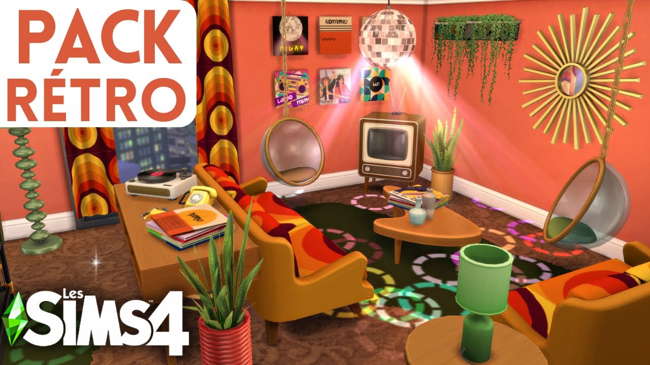 Nouveau PACK CC Décoration Rétro - Les Sims 4 😍 - YouTube