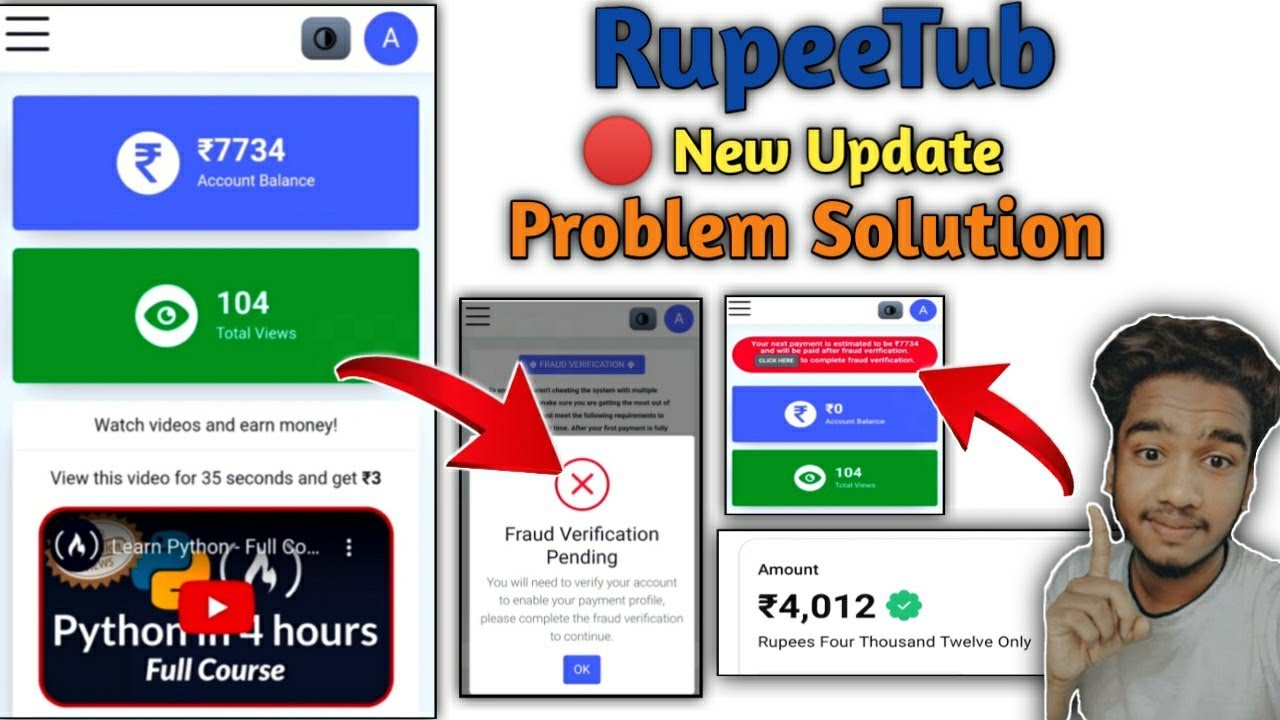 Rupee tub Real or Fake || Rupee tub withdrawal problem solution || Asim Tech - YouTube