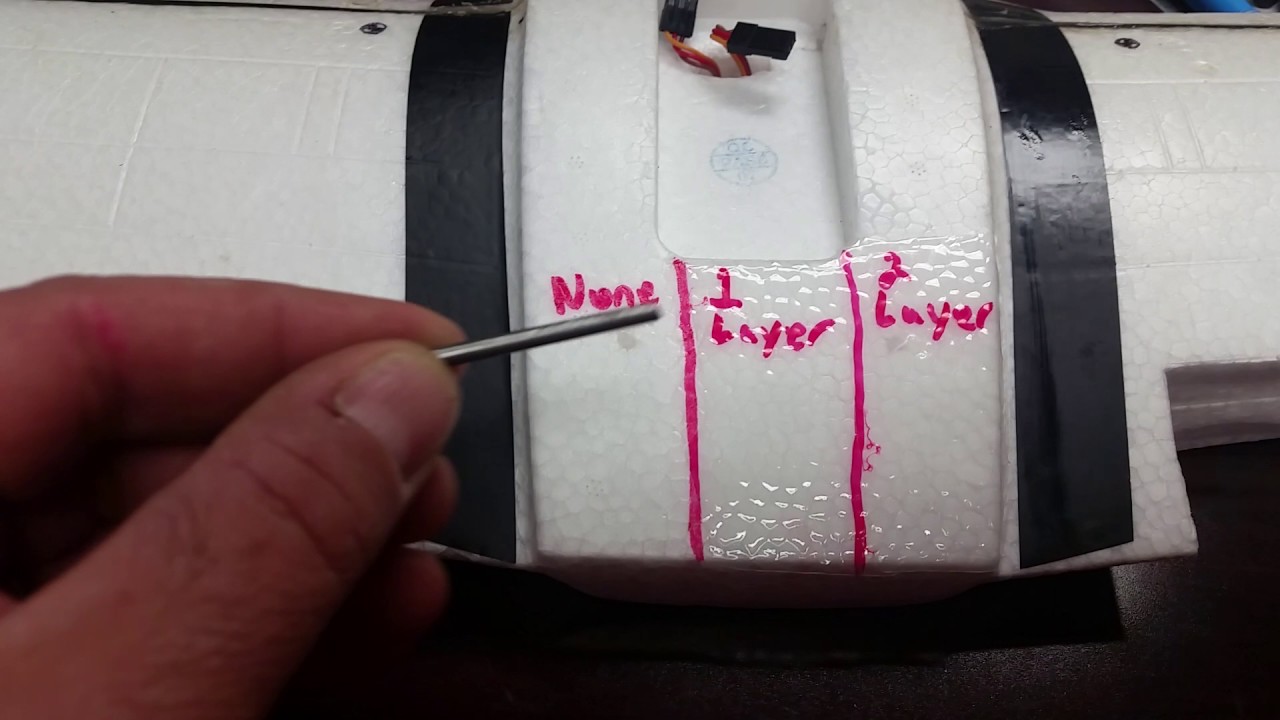 Foam plane laminate strength demonstration - YouTube