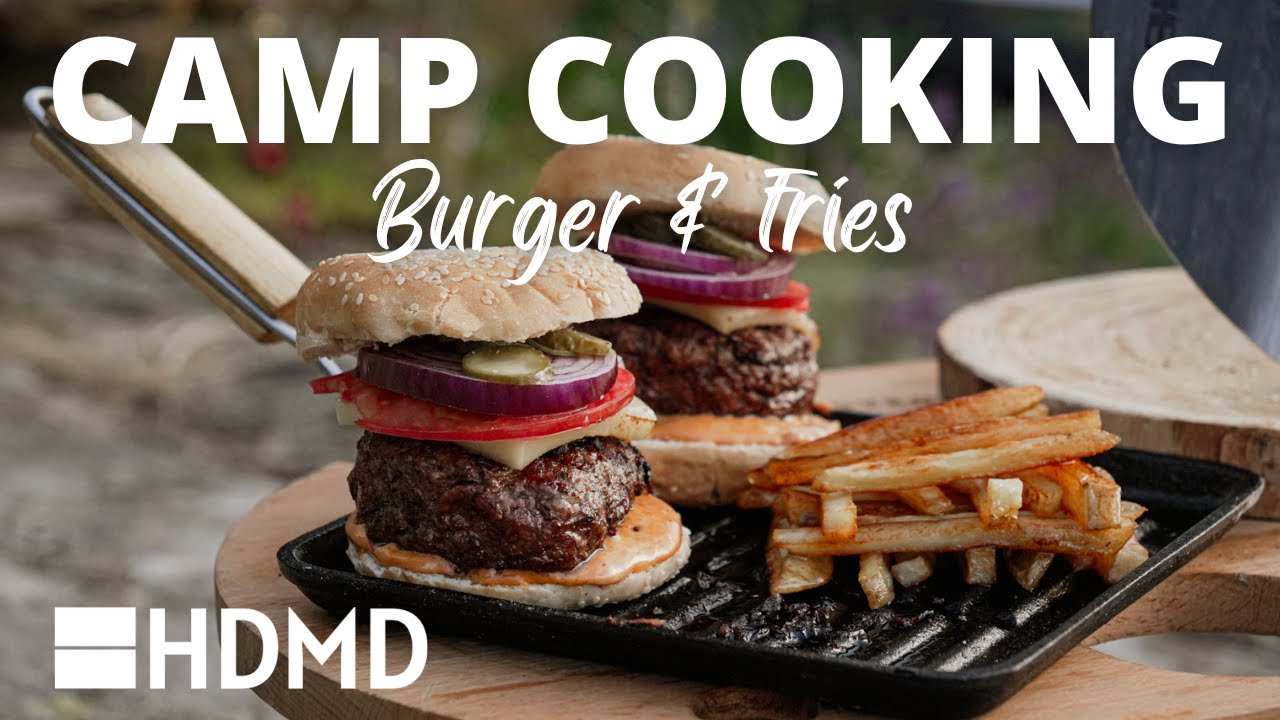 Making Juicy Beef Burgers While Camping 🍔 | Outdoor Cooking ASMR - YouTube