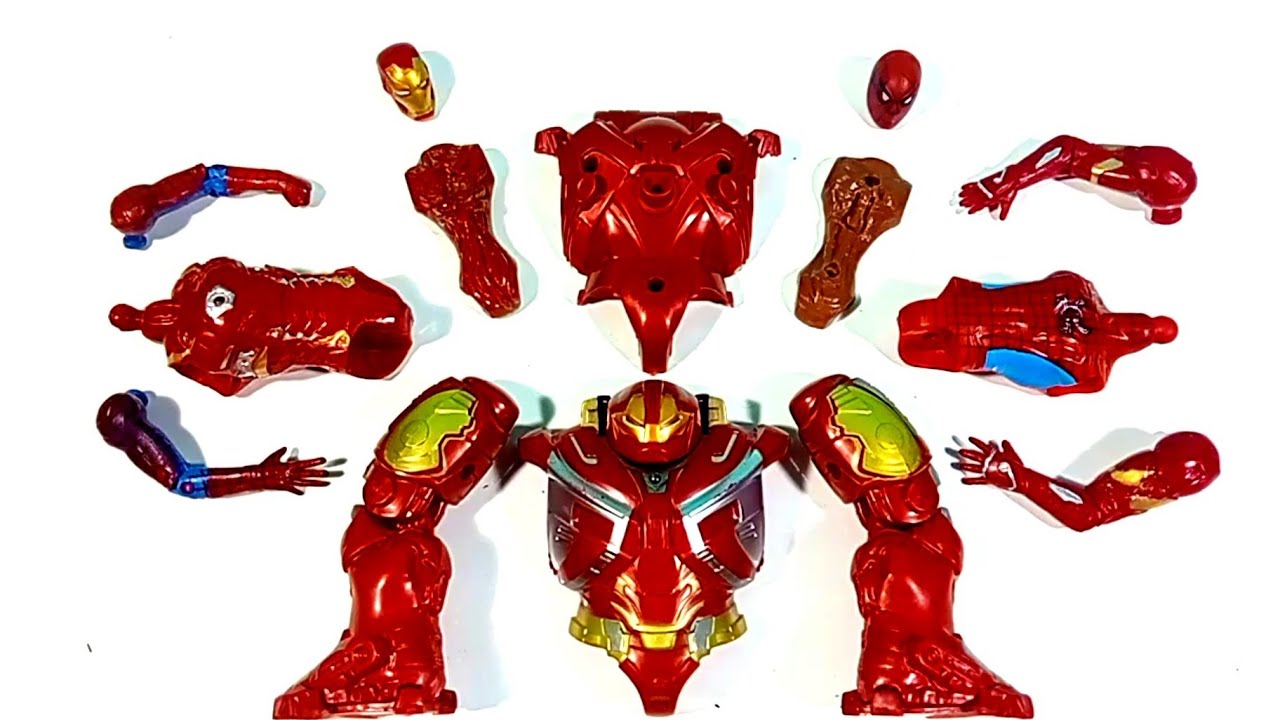 Assembling Marvel's Iron Man vs Spider-Man vs Hulk Buster Avengers Toys ...