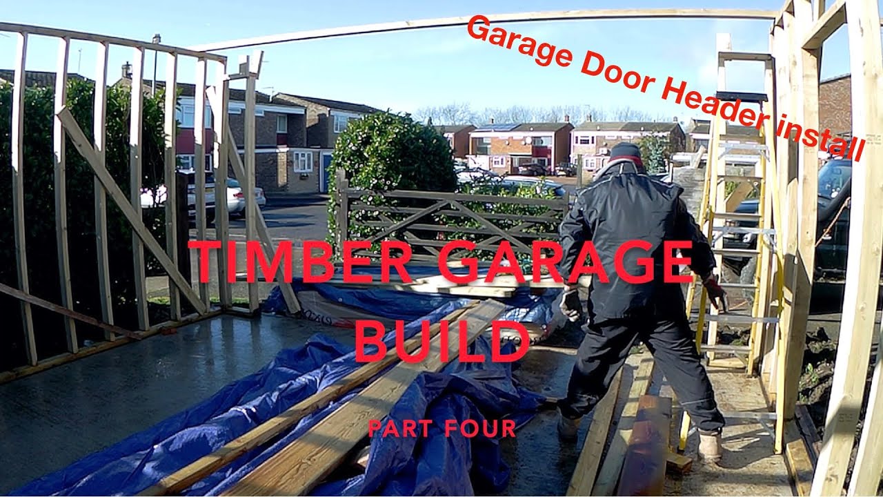 One man DIY Double Timber Garage Build part 4 - installing the garage ...