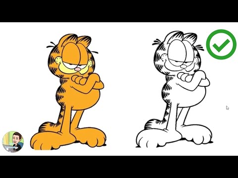 Como convertir una imagen a dibujo para colorear  ¡Fácil y Rápido ! 🎨🎨🎨