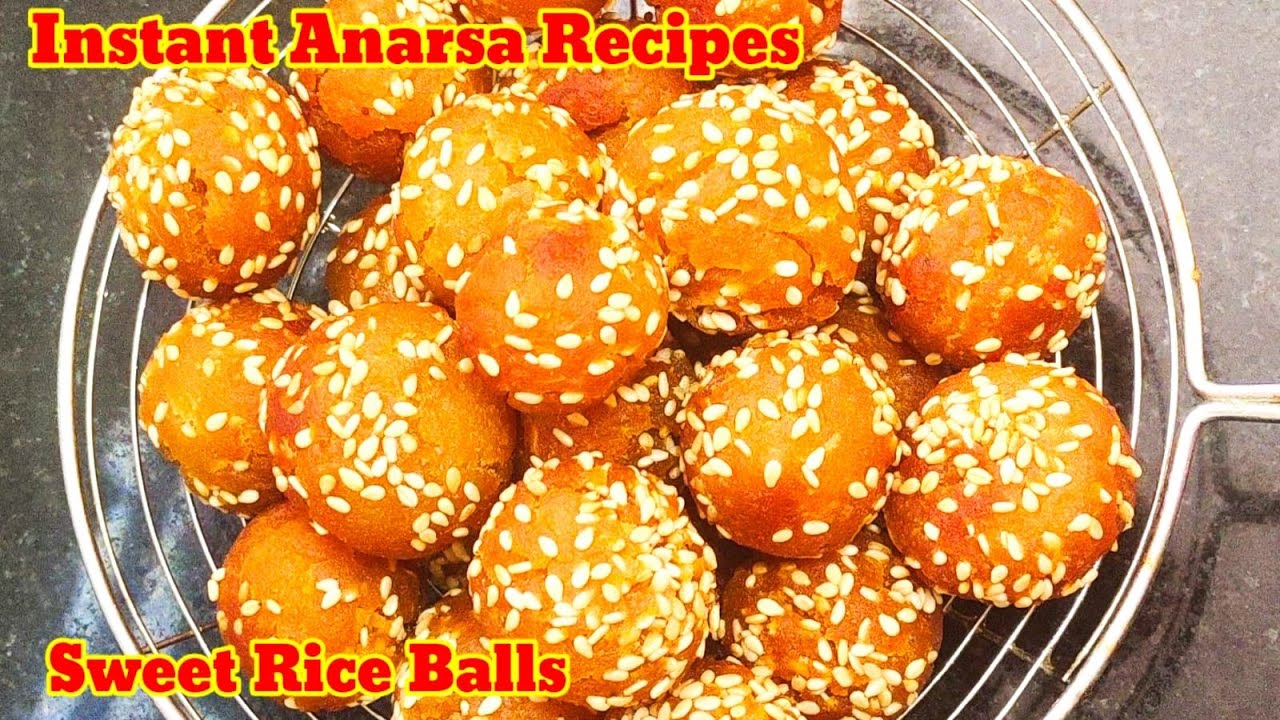 Delicious Anarse Rice Balls | Traditional Recipe of Anarse | Instant ...