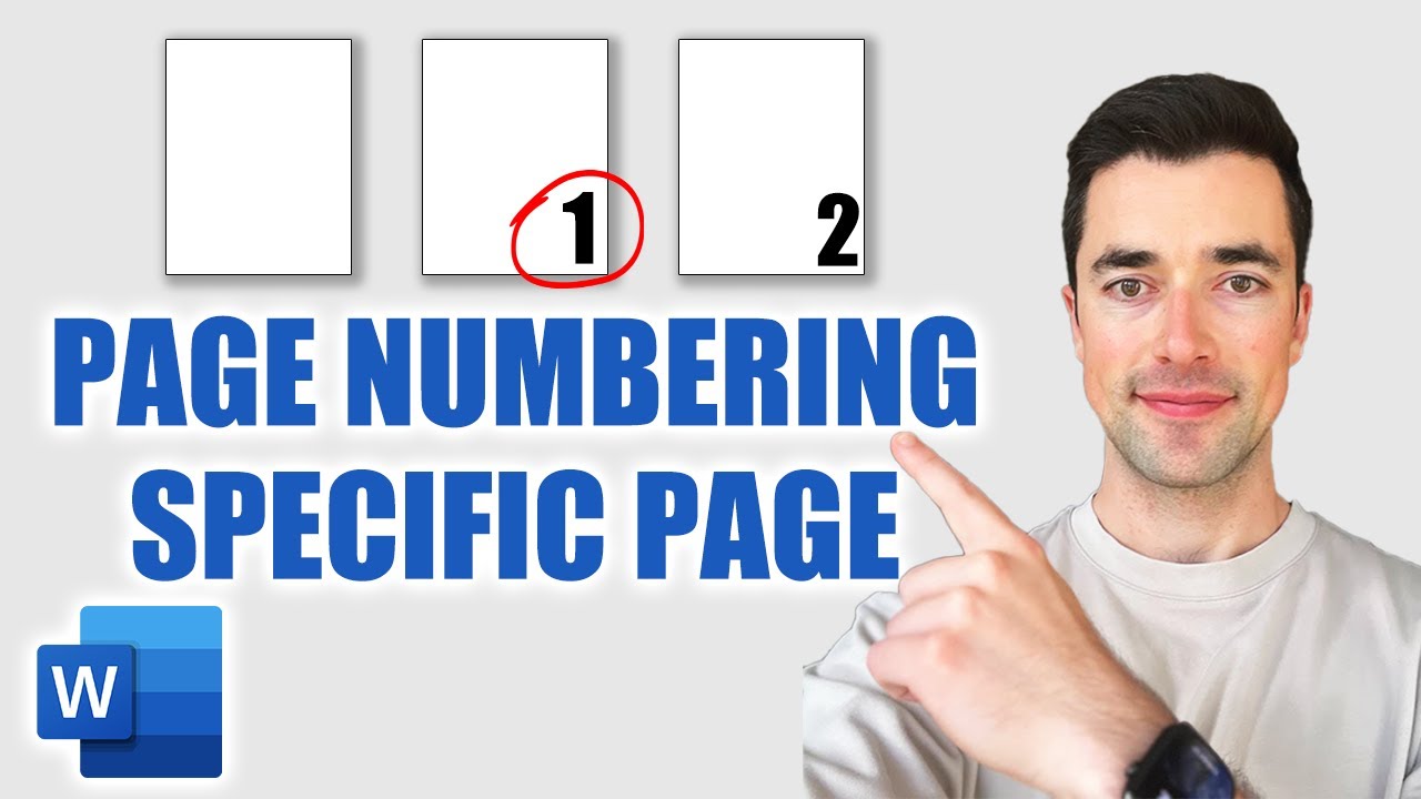 How to Start Page Number from Specific Page in Word - YouTube