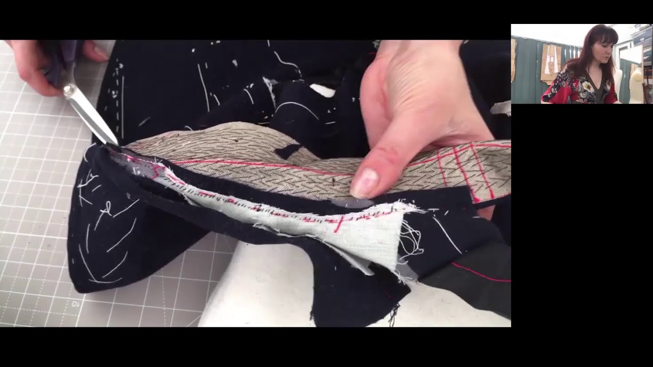 Lesson 80 Trimming the Seam Allowances around the Neckline - YouTube