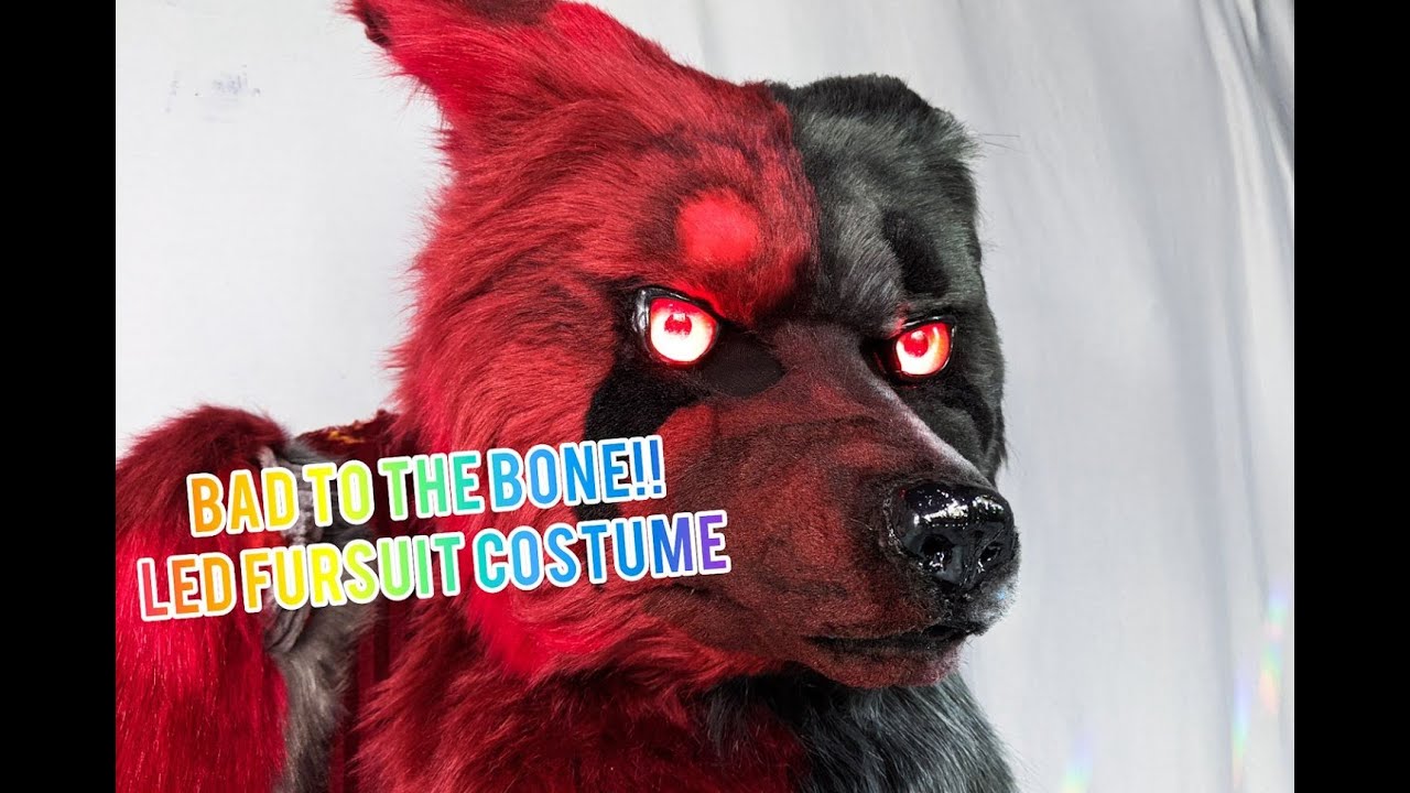 LED Fursuit Costume Reveal! He's Bad to the Bone! - YouTube