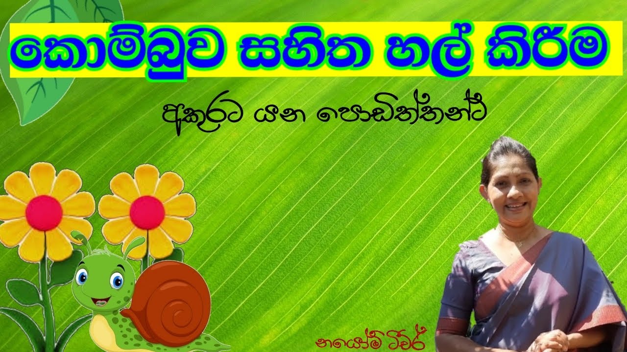 කොම්බුව සහිත හල් කිරීම/Kombuwa sahitha hal kireema - YouTube