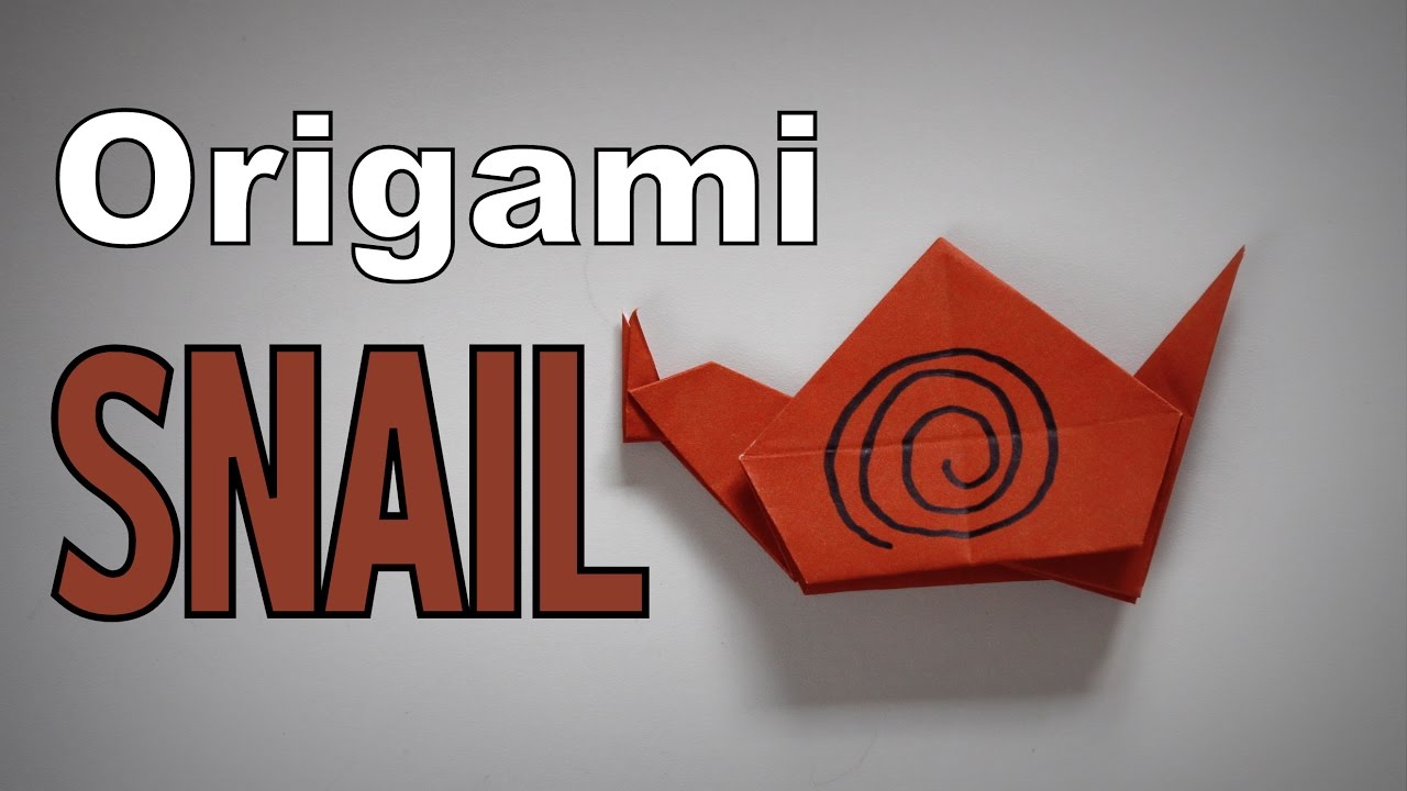 Origami - How to make a SNAIL - YouTube