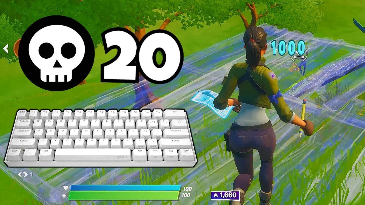i used my first fortnite keyboard to win and... (still good) - YouTube