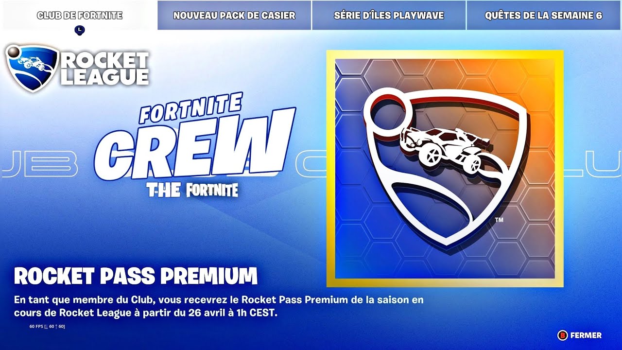 How To Get The Next Rocket League Pass FREE..! (Fortnite Crew Reward ...
