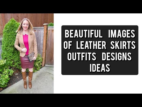 Beautiful Natural older womens over 50-60 in short leather mini skirts