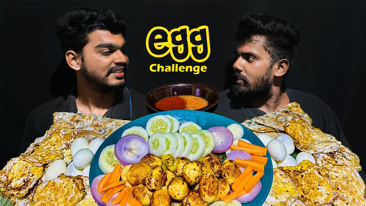 EGG CHALLENGE 😃🥚| EATING 55+ EGG COOKED IN DIFFERENT WAYS | EGG ASMR | Sri Lanka🔥 - YouTube