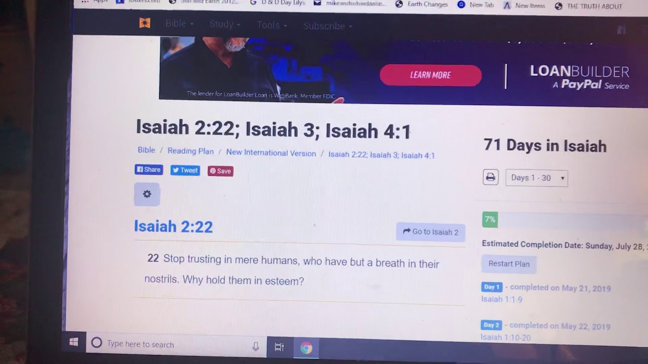 71 days of Isaiah Chapter 3 - YouTube