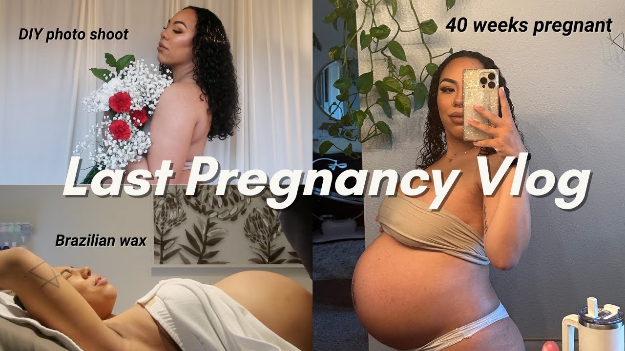 log: last week of my pregnancy | getting a Brazilian wax, DIY photo shoot and more! - YouTube