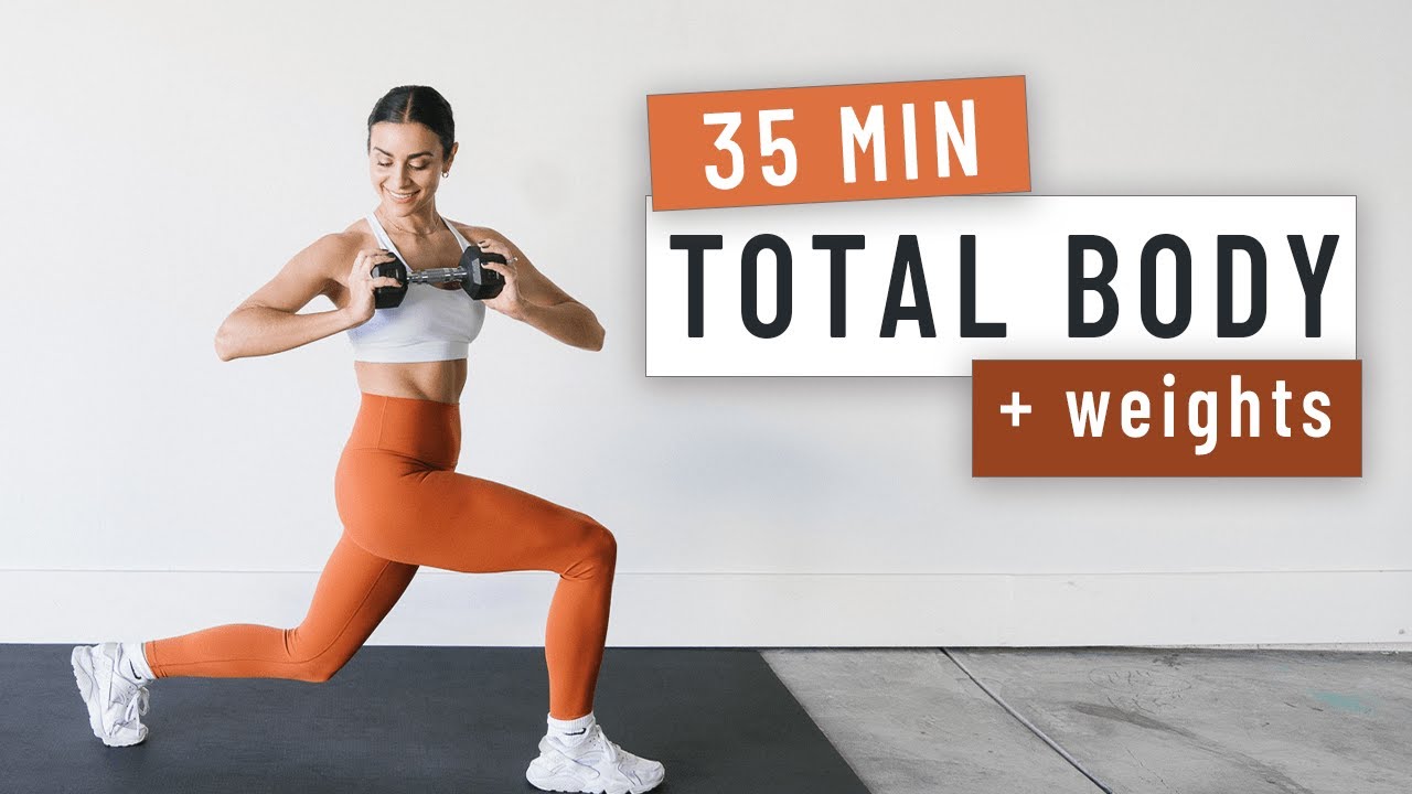 35 MIN TOTAL BODY TONE + CARDIO HIIT Workout | Full Body Strength ...