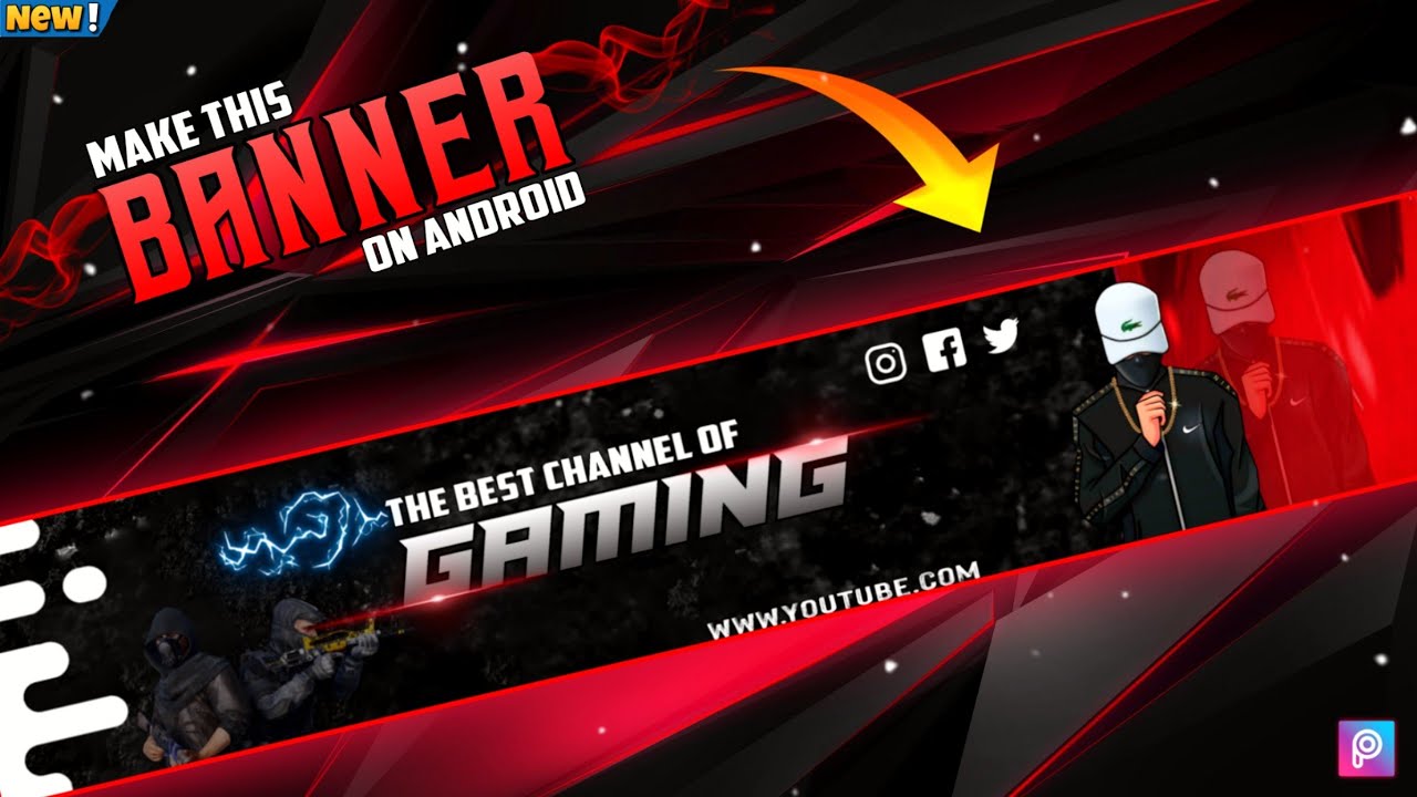How To Make Gaming Channel Banner || Gaming Banner || PicsArt Tutorial ...