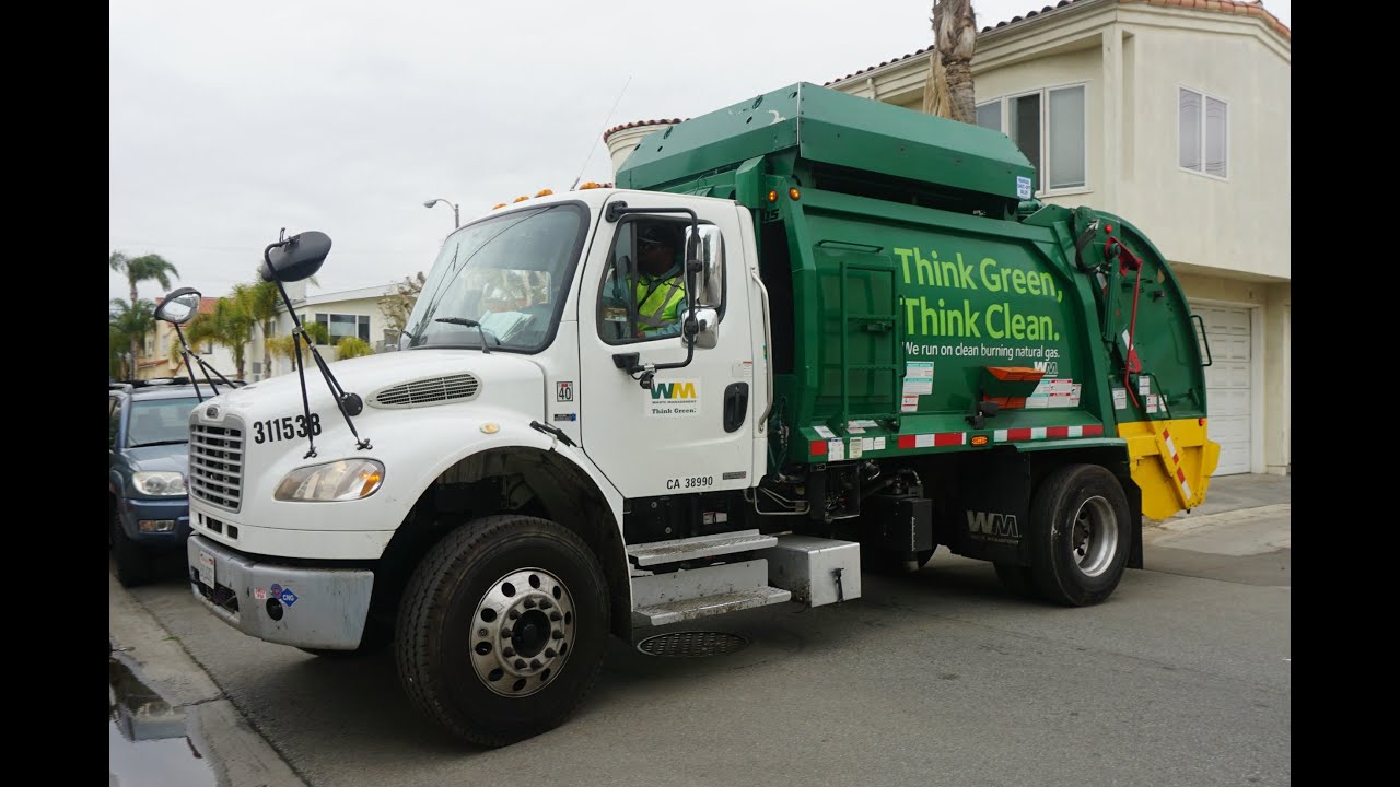 Waste Management - Freightliner M2 - McNeilus M5 Rear Loader - YouTube