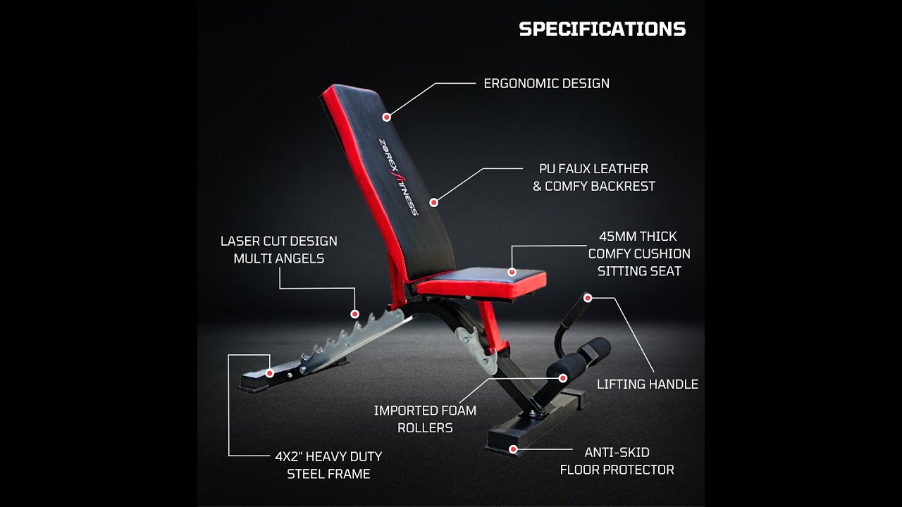Zorex Fitness ZF 401 Multi Adjustable Bench - YouTube