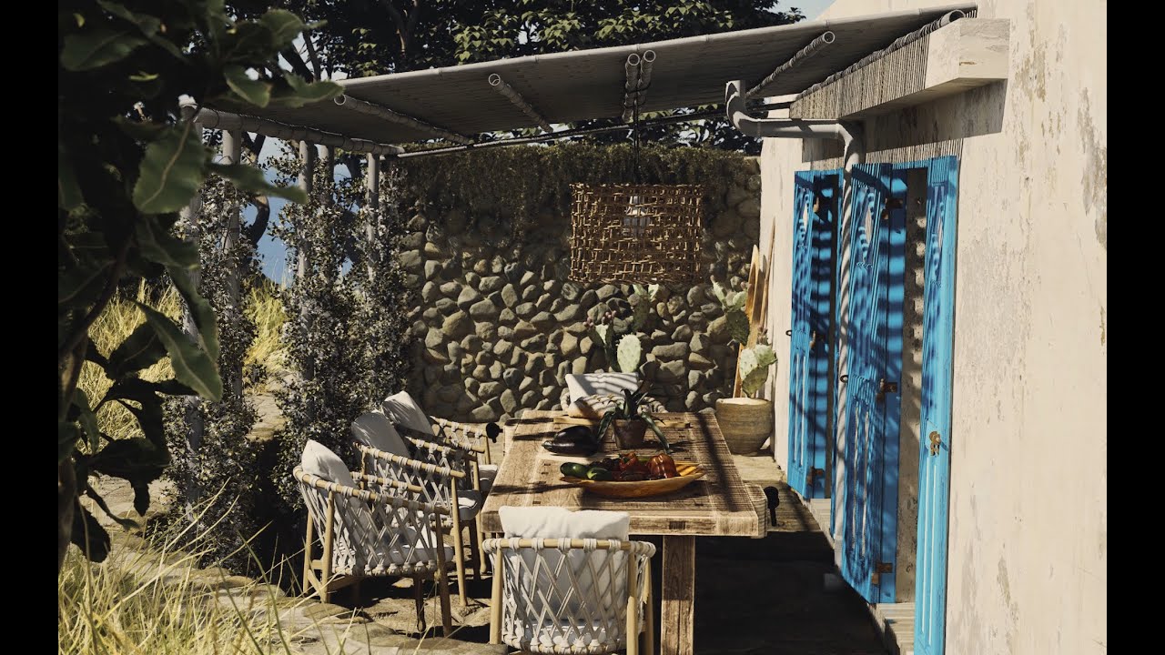 Greece backyard animation made in Unreal Engine 5... - YouTube