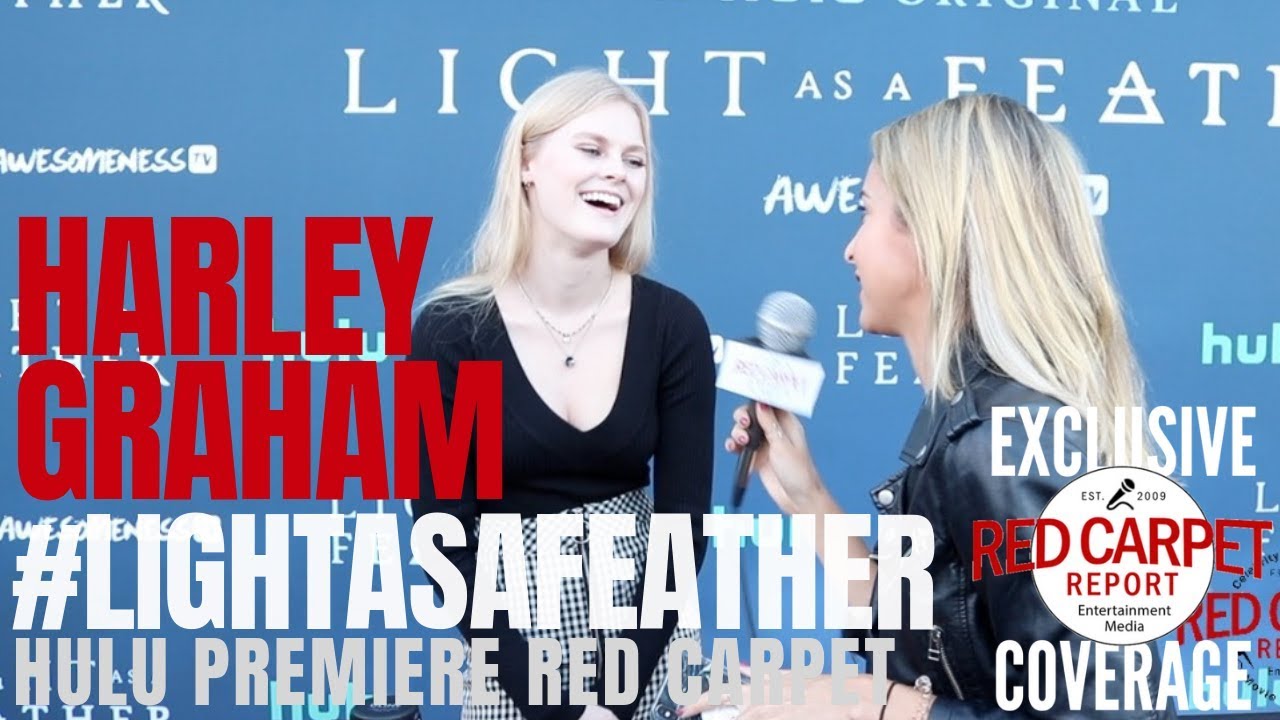 Harley Graham interviewed at the Light as a Feather Premiere red carpet ...