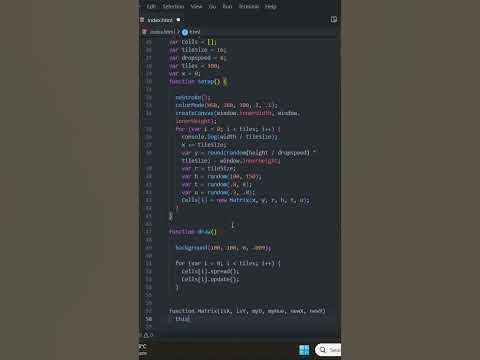 (3/100) Matrix Effect Html Css Javascript #shorts - YouTube
