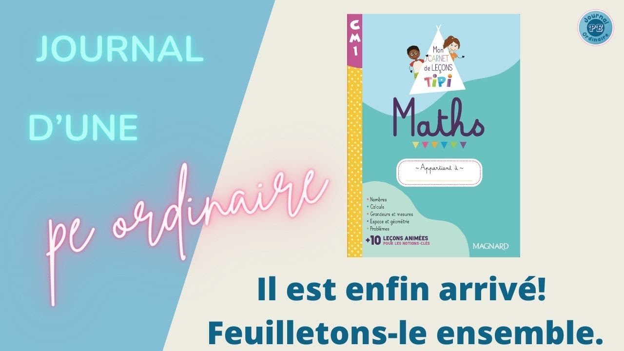 CARNET DE LECONS MATHS CM1 - TIPI MAGNARD - YouTube
