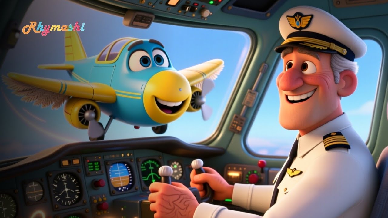 Wings on the Plane | Nursery Rhymes | Kids Song | Rhymashi Kids - YouTube