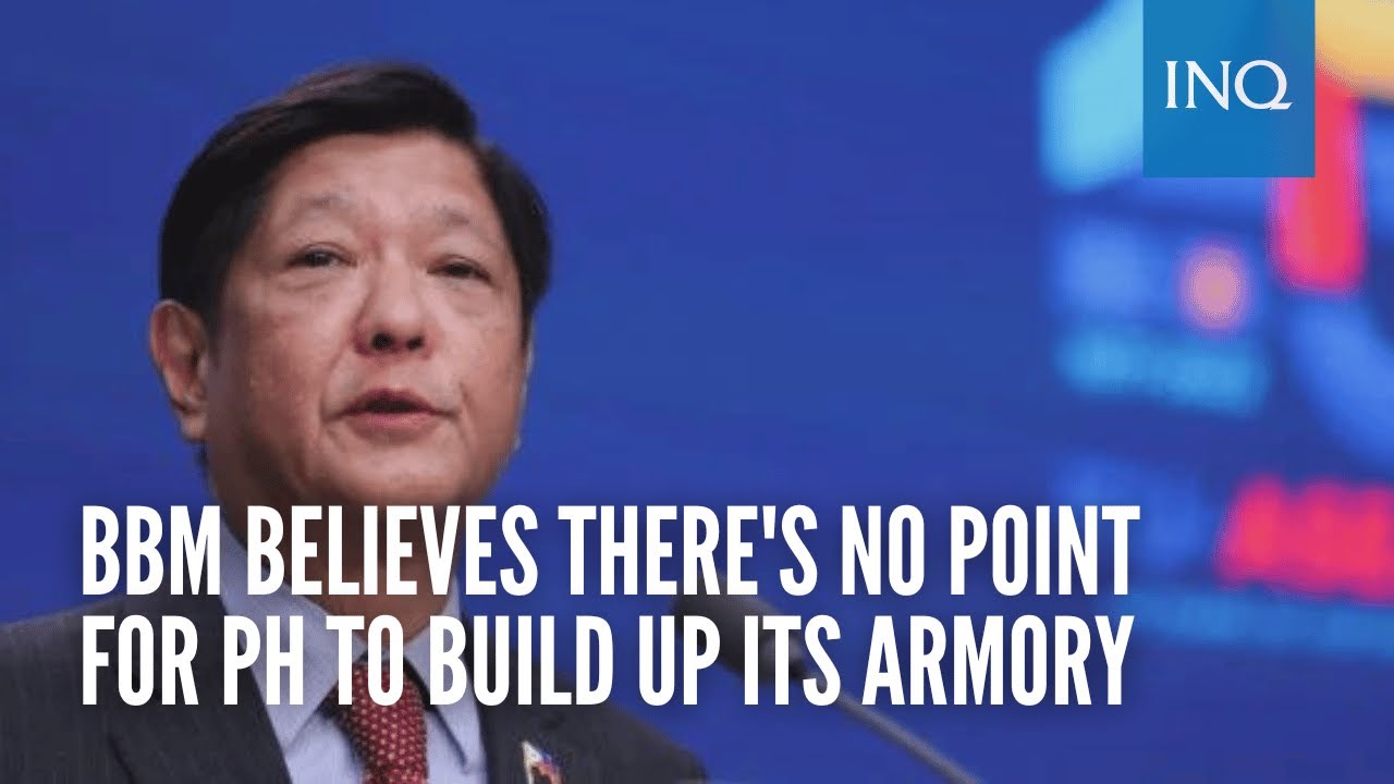 BBM believes there's no point for PH to build up its armory - YouTube