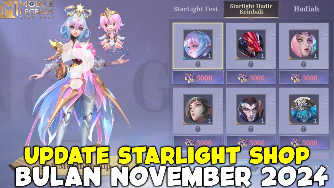 UPDATE STARLIGHT SHOP BULAN NOVEMBER 2024! BANYAK SKIN STARLIGHT KEREN ...